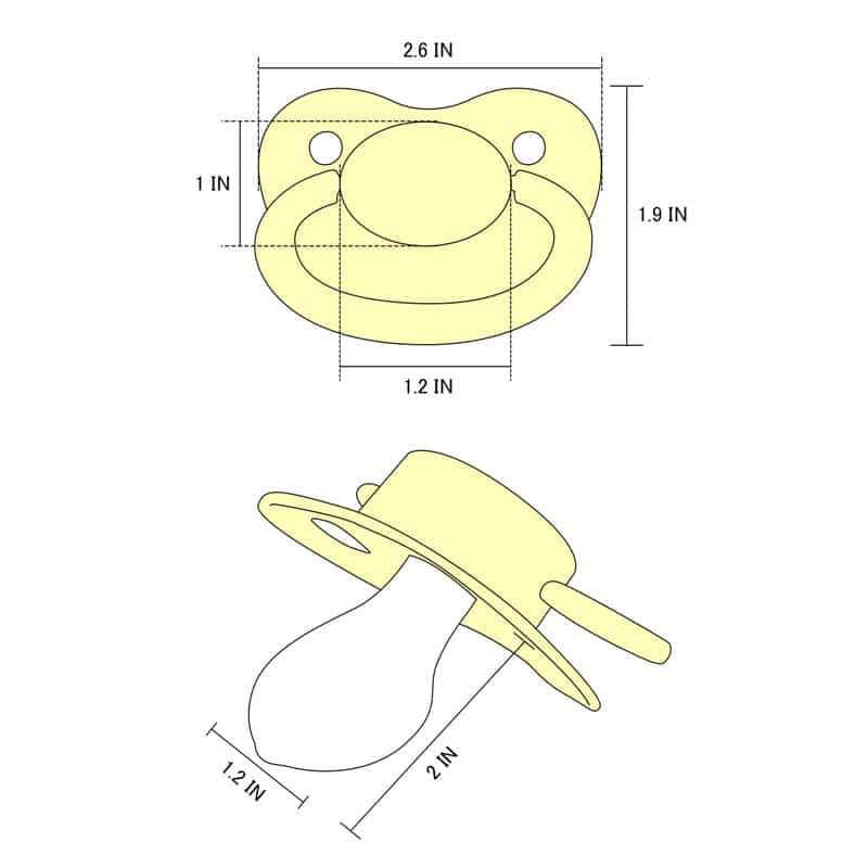 Generation 1 Adult Sized Yellow Pacifier - LittleForBig Cute & Sexy ...